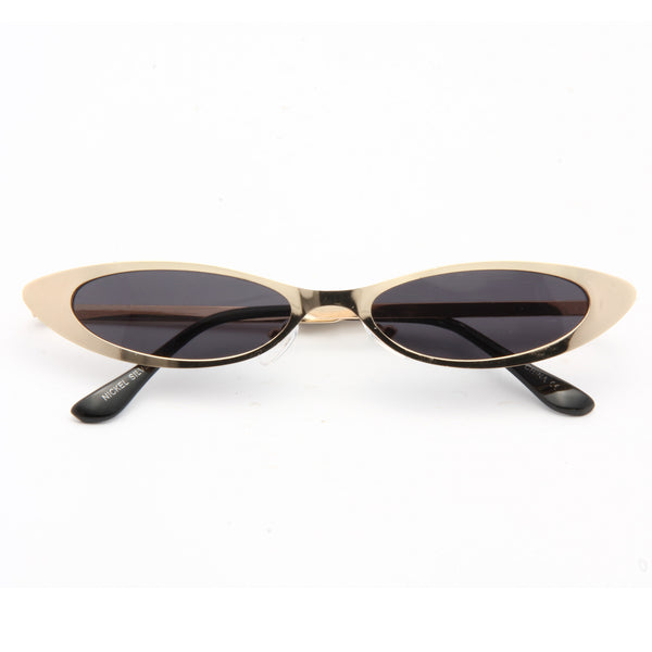 Micco 90s Metal Extreme Oval Cat Eye Sunglasses Cosmiceyewear